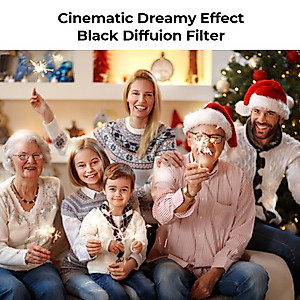 K&F Concept 82mm Diffusion 1/8 Black Multi-Coated Waterproof Scratch-Resistant Lens Filter for Vlog/Portrait Photography