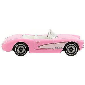 Mattel Hot Wheels Barbie The Movie Barbie 1956 Corvette Car Collectors Item with Movie Themed Packaging for Kids and Adults, Die-Cast Pink