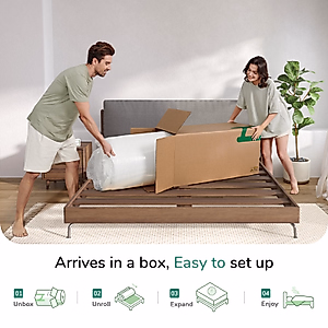 Novilla Full Size Mattress, 8 Inch Memory Foam Mattress Full for Pressure Relief & Comfort Sleep, Removable Washable Mattress Cover, CertiPUR-US Certified Full Mattress in a Box, Medium Firm