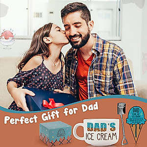 YEUYUQIU Gifts for Dad from Daughter Son - Birthday Gifts for Dad Father, Dad's Ice Cream Bowl Ice Cream Shovel Present, Ideal Father’s Day Gift, Fathers Day or Christmas Gift for Dad