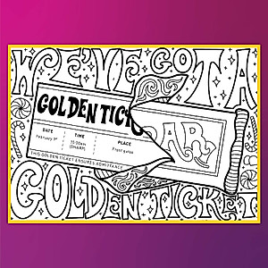 Coloring Broadway - Charlie and The Chocolate Factory Inspired Coloring Pages (Set of 4) “Pure Imagination” Collection, Broadway Musical Merchandise, Ideal Gift for a Broadway Theater Lover