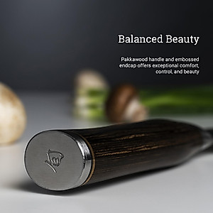 Shun Premier 7" Santoku Knife Hand-Sharpened, Handcrafted in Japan, Light, Agile and Easy to Maneuver, 7-Inch, Silver