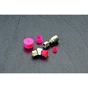 Caplugs ZPN6Q1 Plastic Push-On NPT Cap to Cap Thread Size 3/8" PN-6, PE-LD, to Cap Thread Size 3/8", Red (Pack of 100)