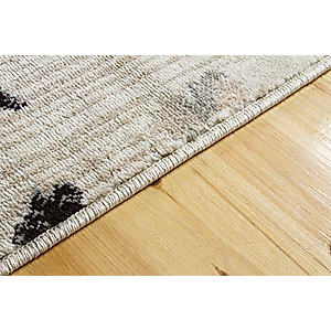 L'Baiet Quinn Grey Blue Beige Traditional Floral Botanical Shabby Chic Indoor 5' x 7' Area Rug