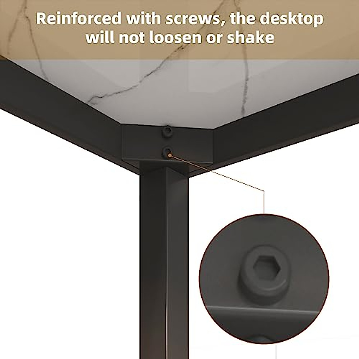 YOFE Dining Table Set for 6, Kitchen Table with 6 Chairs,Faux Marble Tabletop & 6 Leather Upholstered Chairs for Dining Room,Kitchen, Dinette, Breakfast Nook