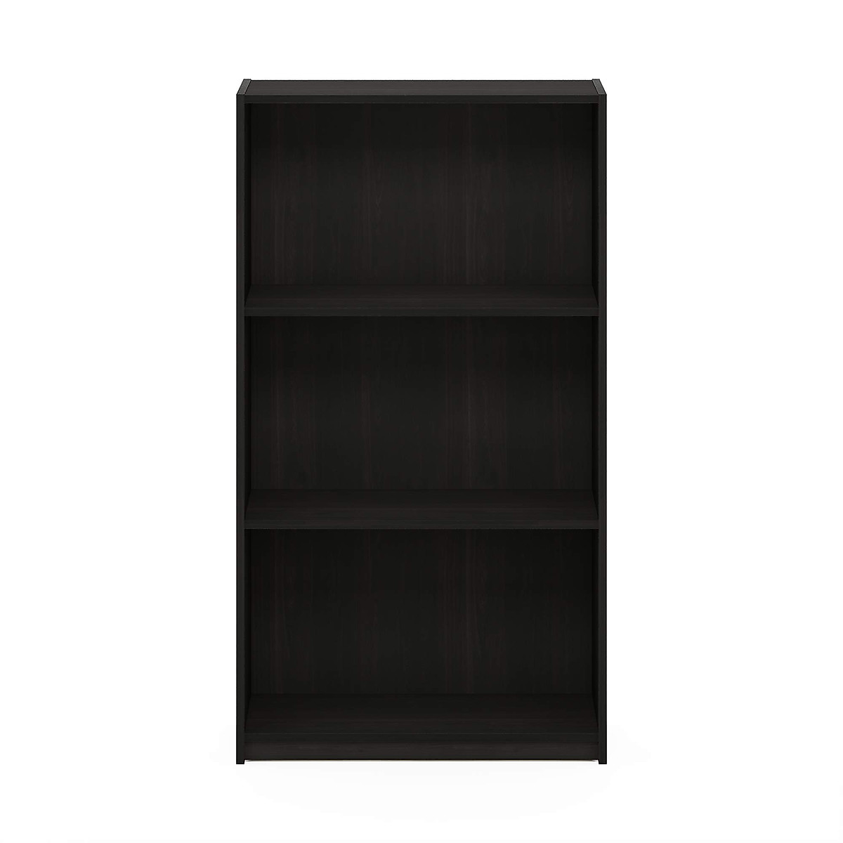 Furinno Basic 3-Tier Bookcase Storage Shelves, Espresso