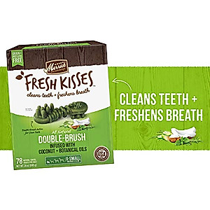 Merrick Fresh Kisses Oral Care Dental Dog Treats For Dogs Extra Small Dogs 5-15 lbs