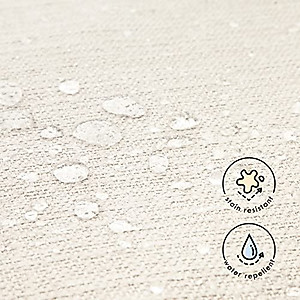 Carter's by DaVinci Adrian Swivel Glider with Storage Ottoman in Performance Cream Linen, Water Repellent and Stain Resistant, Greenguard Gold & CertiPUR-US Certified