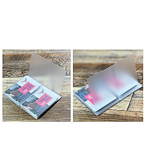 Set of 2 Heavy Duty Vinyl 6 Pages Hipster Wallet Inserts for Mens Wallets MADE IN USA