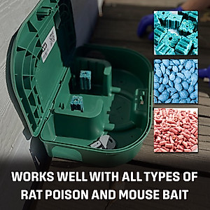Exterminators Choice - Large Rat Bait Station Boxes with 1 Key - Heavy Duty Mouse Trap Poison Holder - Great for Catching Rats and Mice - Pest Control - Durable and Discreet