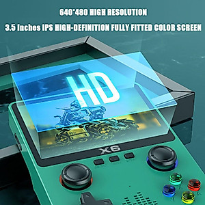 Heavenbird Handheld Game Console, Portable Retro Video Game Console with a 32G TF Card Pre-Loaded 8000+ Games,Dual 3D Joystick,11 Emulators, Rechargeable Battery Support RCA Cable TV Output