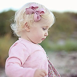 80 PCS Boutique Grosgrain Ribbon Pinwheel 3" Hair Bows Alligator Clips For Babies Toddlers Teens