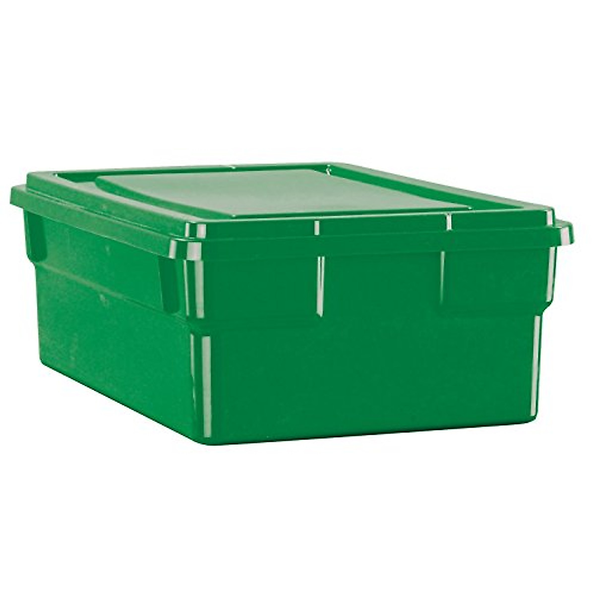 School Smart Storage Box with Lid, 16 x 11 x 6 Inches, Green - 276835
