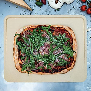 Boska Pizza Stone Plate Deluxe - Best for Oven, BBQ, and Grill - Natural Non-Toxic and Non-Stick Surface - Thermal Shock Resistant Cooking Stone - Heavy Duty Ceramic Cookware