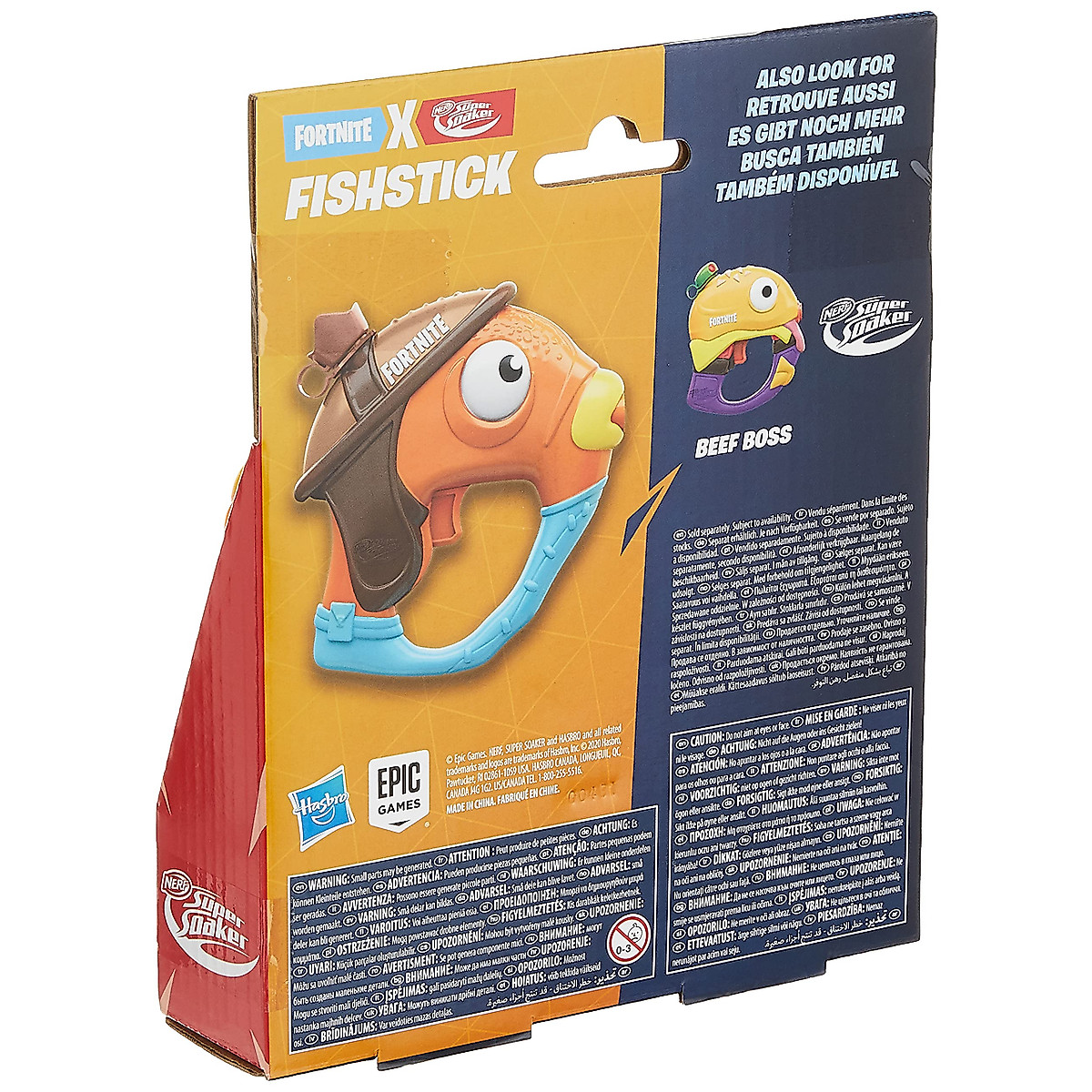 SUPERSOAKER Nerf Fortnite Fishstick Water Blaster - Fortnite Fishstick Character Design - Easy-to-Carry Micro Size - for Kids, Youth, Adults