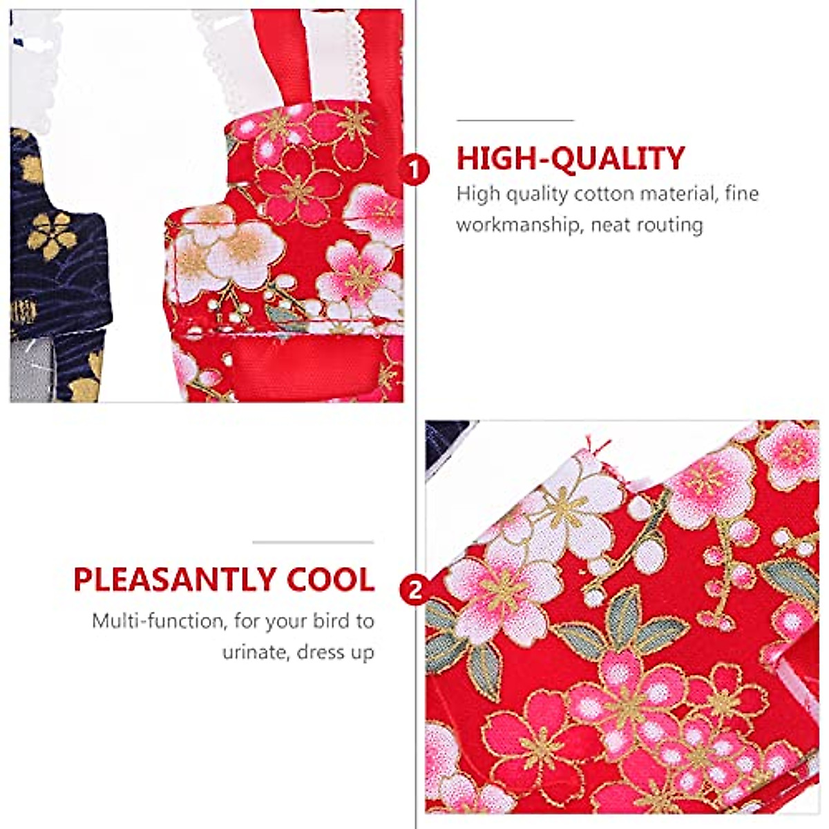 Balacoo 4Pcs Pet Chicken Diaper Floor Printed Chicken Diaper Washable Pet Diaper Fashionable Duck Diaper with Bow Tie for Poultry Goose Duck Hen Chicken