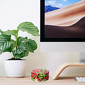 Hammont Clear Acrylic Boxes Round - 12 Pack - 4”x2” - Small Circle Lucite Containers for Candies, Gifts, Weddings, Party Favors, Treats & Accessories, Plastic Storage Boxes