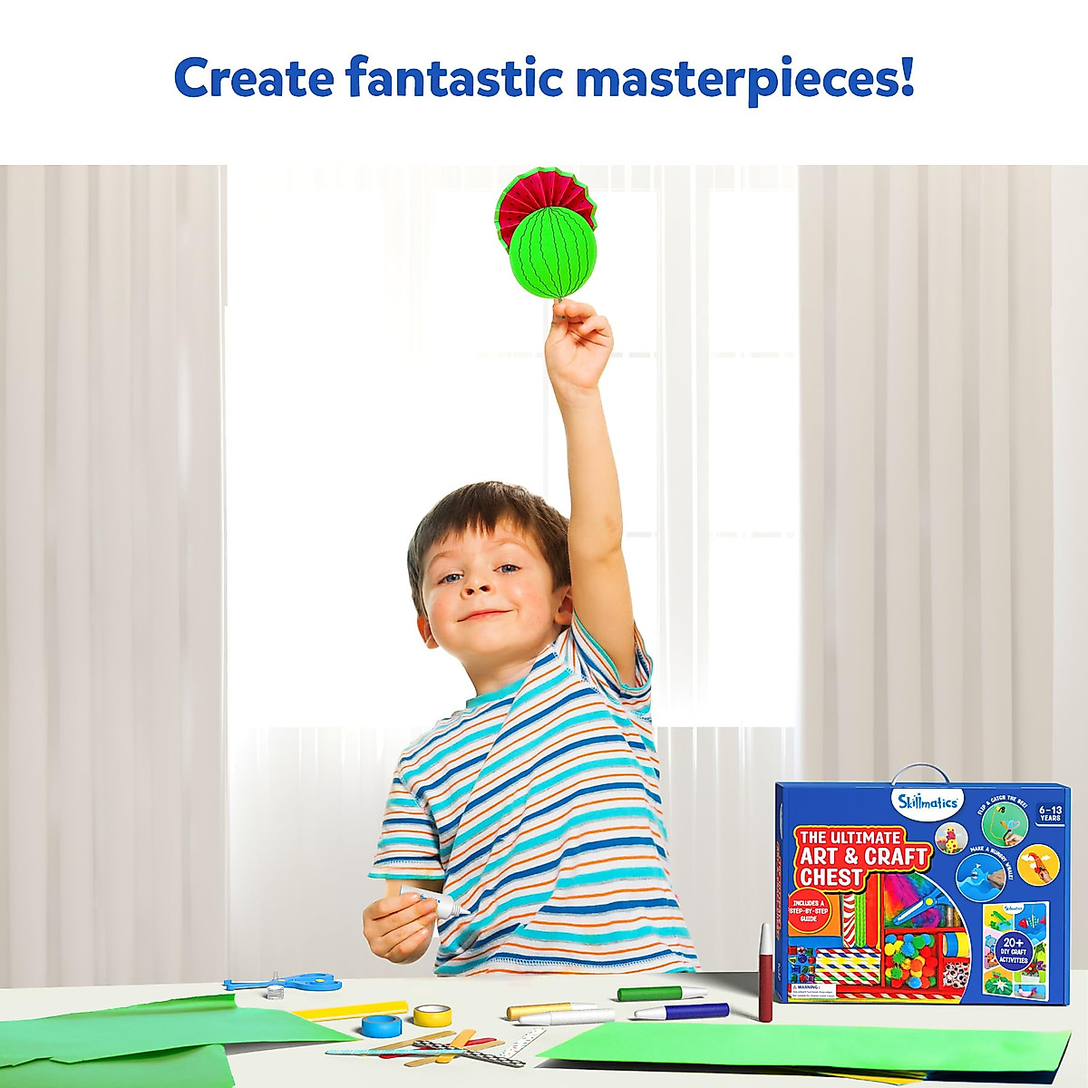 Skillmatics Ultimate Art & Craft Activity Kit, 2000+ Pieces, Art & Craft Supplies, DIY Creative Activity, Step-by-Step Guide, Gifts for Girls & Boys Ages 6, 7, 8, 9, 10, 11, 12, 13