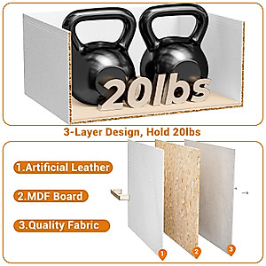 GipGiper Nightstand with 3 Drawers, Night Stand Dresser for Bedroom, Small Dresser with Fabric Bins, Leather Finish, Modern Bedside Table End Side Table for Living Room, Dorm, Closet, Nursery, White