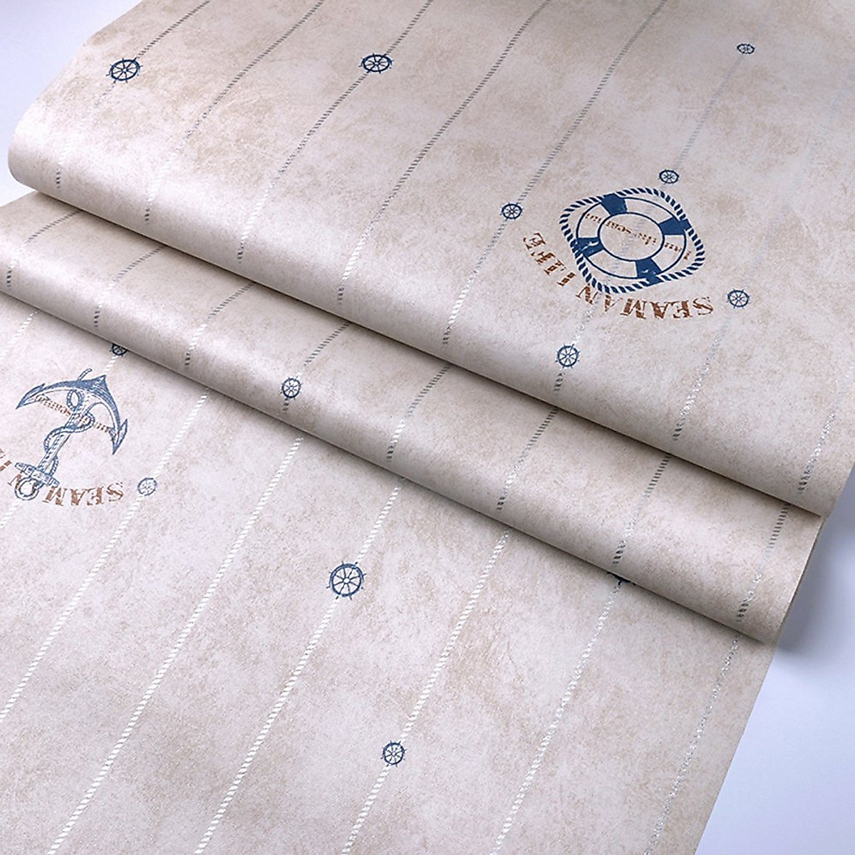 SimpleLife4U Blue Boat Shelf Liner Peel & Stick Drawer Lining Paper Upgrade Closet Storage 20.8 Inch by 9.8 Feet