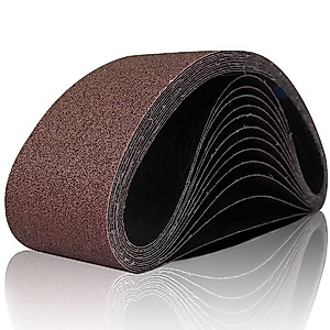 15 Pcs 4 x 24 Inch Assorted Sanding Belts Sander Belts - 4x24 in - 80/120/150/240/400 Grit