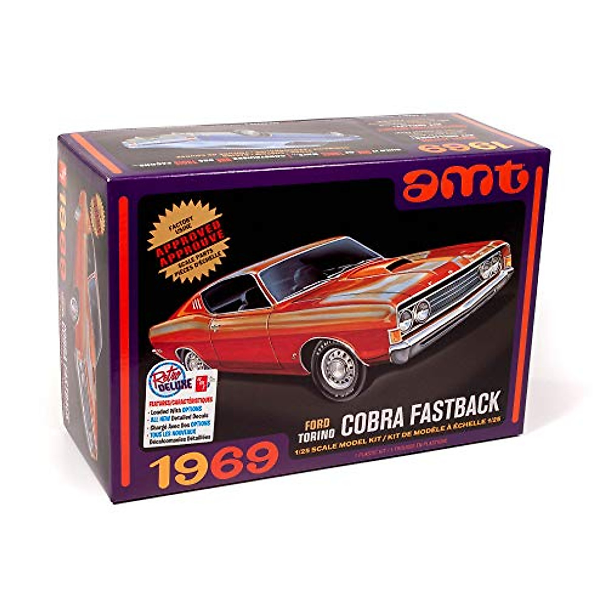 AMT 1969 Ford Torino Cobra Fastback 1:25 Scale Model Kit