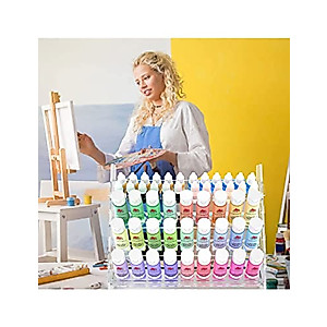 Paint Organizer for 51 Bottles Acrylic Paint, Craft Paint Storage Stand Pigment Organizer Holder Ink Bottle Stands, 2 oz Paint Rack Display Storage Oranizer