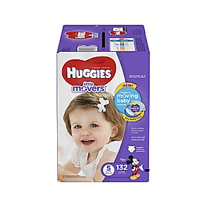 HUGGIES Little Movers Diapers, Size 5, 132 Count (Packaging May Vary)