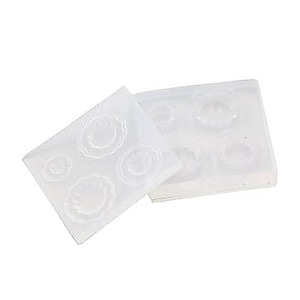 3D Mini Tray Resin Moulds,Fruit Plates Silicone Mold,Miniture Food UV Resin Casting Mold for Jewelry Making