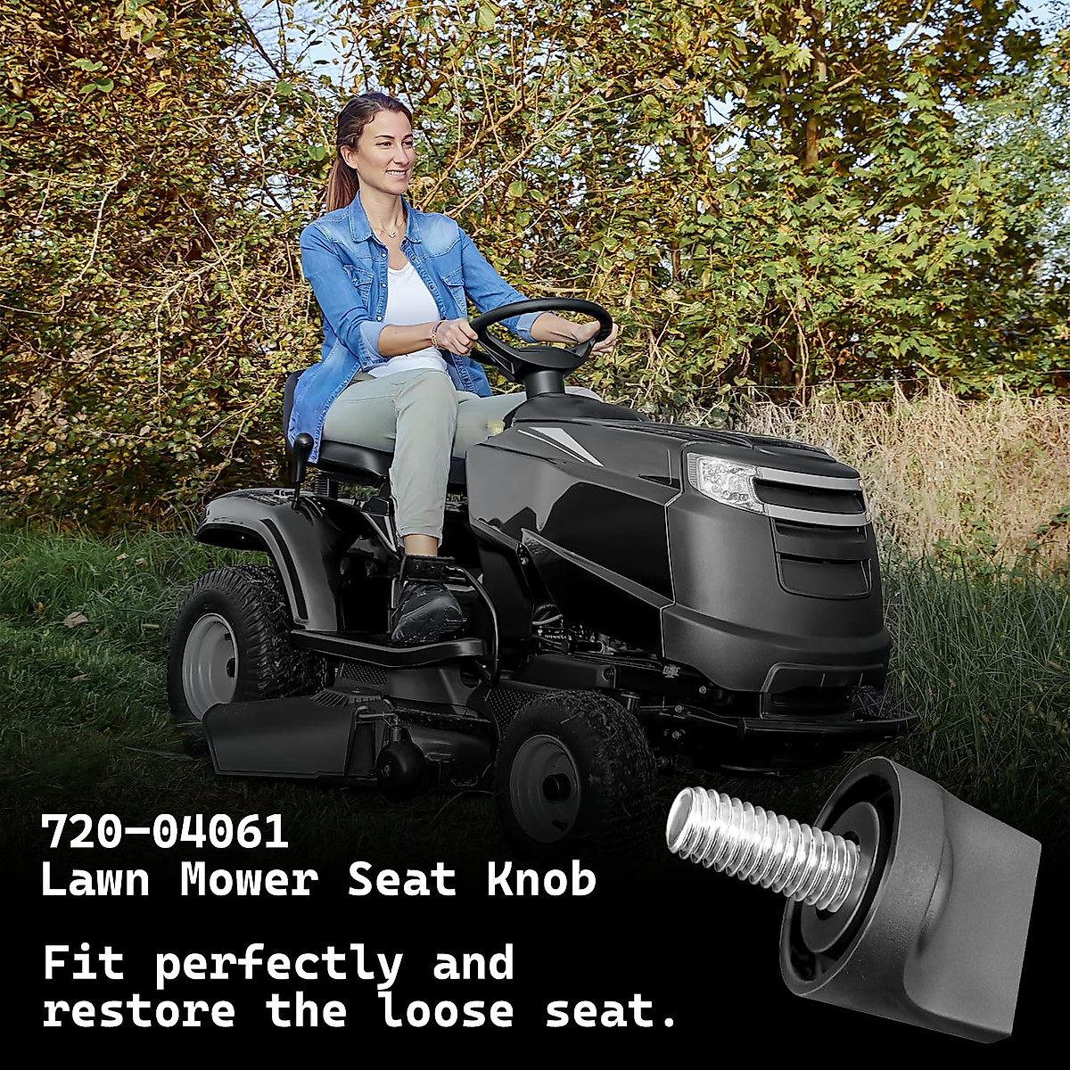 HASMX 720-04061 2 Pack Knob for MTD,Bolens, Brute, Columbia, Craftsman, Huskee, Huskee Supreme, MTD Gold, Mastercut, Murray, Troy Bilt, Yard Machines & Yard-Man and Fits 3A1762F020, 13A1762F065