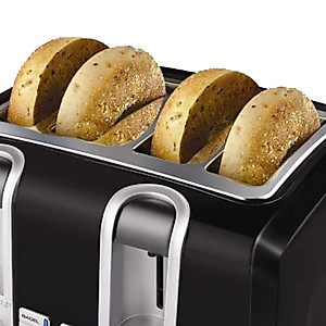 BLACK+DECKER T4569B 4-Slice Toaster, Bagel Toaster, Black