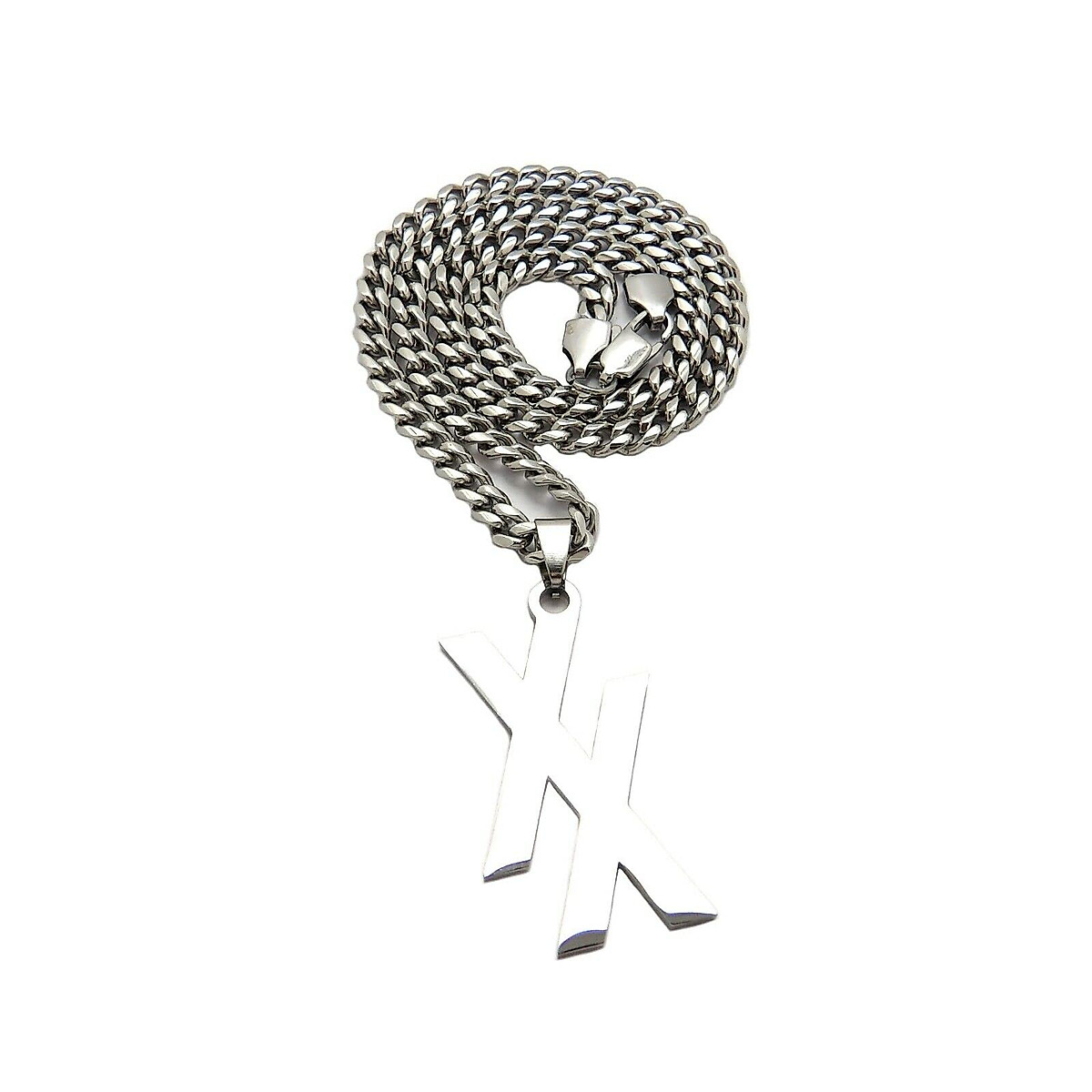 Jewelry For MGK XX PENDANT 18" 20" 24" BOX CUBAN ROPE STAINLESS STEEL CHAIN HIP HOP NECKLACE Style-2345908-2425