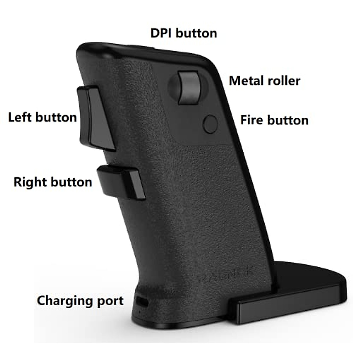 RAGNOK Gun Mouse FPS and TPS Gaming Mouse - Unique triggers MX Black Silent Switches for Gaming and Office- Vertical Grip - for PC/Mac