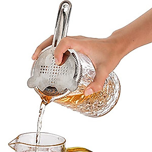 SOUJOY 2 Pack Cocktail Mixing Glass, 25oz Crystal Martini Stirring Glass, Bar Mixing Pitcher with Weighted Bottom for Bartenders