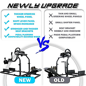 Anman G29 Universal Large Racing Simulator Cockpit Fit for Logitech G920 G923,Thrustmaster T300 T300RS TMX T150 Full Upgrade Steering Wheel,Pedaland Gear Shift Lever,Wheel Shifter Pedals NOT Included