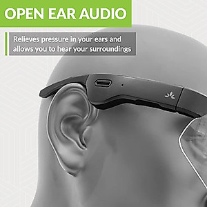 Avantree SG189 Anti Blue Light Smart Audio Classes with Open Ear Speaker, Bluetooth Connecting with Phone & PC for Music & Call, Men & Women