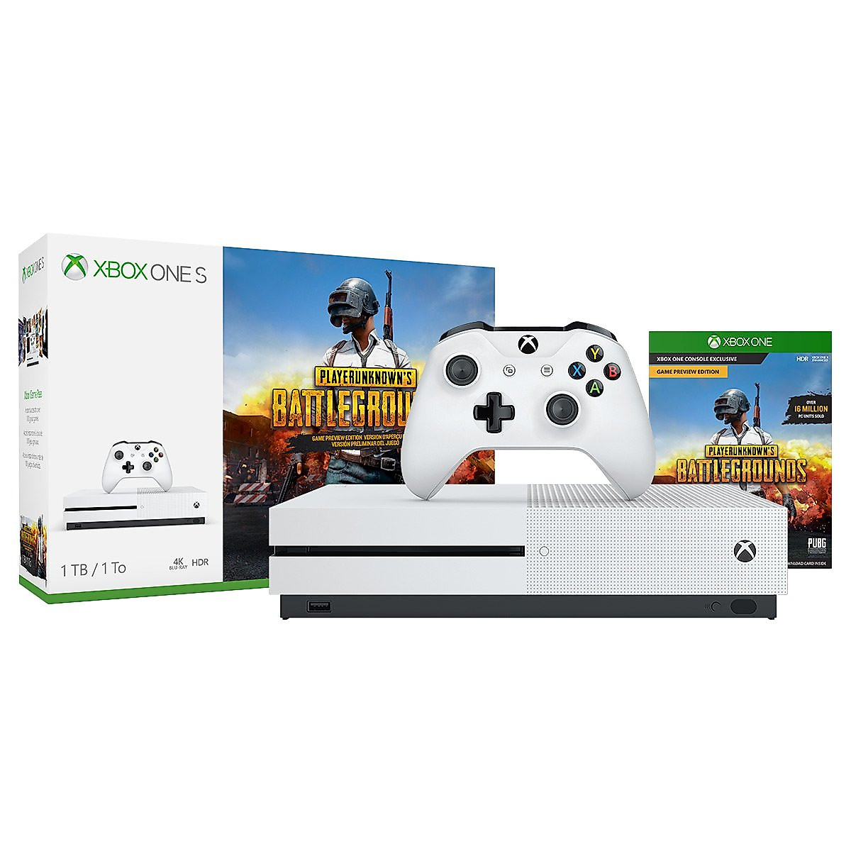 Xbox One S 1TB Console – PLAYERUNKNOWN’S BATTLEGROUNDS Bundle [Discontinued]