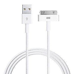 T-H-SEE iPad Cable, 6ft White 30 Pin to USB Cable High Speed Sync Charging Cord Cables for iPhone 4/4s, iPhone 3G/3GS, iPad 1/2/4, iPod