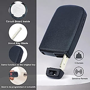 Keymall Keyless Entry Smart Prox Remote Key Fob Replacement for Toyota Avalon Camry Corolla 2013-2018 4 Buttons(281451-0020 G Board FCC ID:HYQ14FBA PN:89904-06140)
