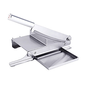 Wgwioo Frozen Meat Slicer, Manual Vegetable Cutting Machine, Stainless Steel Meat Cutter, Beef Mutton Roll Meat Cheese Food Slicer
