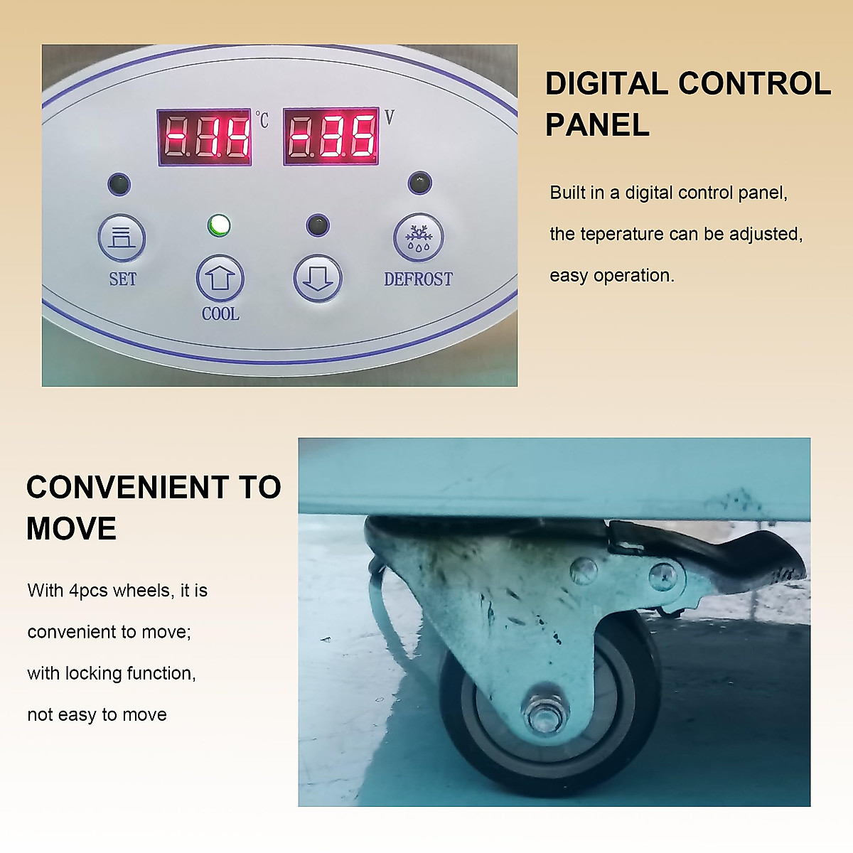 Mvckyi Blast Chiller Commercial Blast Freezer 150L 5 Trays, Blast Chiller Freezer, Gelato Ice Cream Freezer, Stainless Steel Blast Chiller for Baking, Dumplings, Meat, Seafood, Fish, Bread