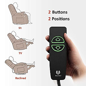 MCombo Electric Power Swivel Glider Rocker Recliner Chair with Cup Holders for Nursery, Hand Remote Control, USB Ports, 2 Side & Front Pockets, Plush Fabric 7797 (Brown)