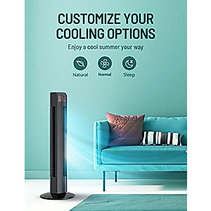 Mirdred Quiet Cooling Fan 3 Modes,Speed Settings, 12H Timer, LED Display with Auto Off,Black Portable Floor Bladeless Fan for Bedroom Living Rooms Office