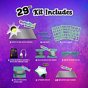 Sky Castle LetsGlow Studio - DIY Arts and Crafts Glow Kit, Includes 16 Color LED Light, Remote Control and Accessories - Craft Glowing Outfits to Make Videos with Friends! [Packaging May Vary]