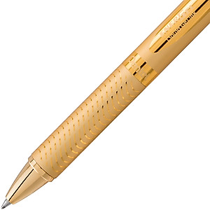 Pentel EnerGel Alloy Retractable Liquid Gel Pen, Gold Barrel, Black Ink, in gift box with info band (BL407XABX)