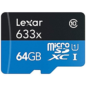 Lexar LSDMI64GBBNL633A High-Performance 633x microSDHC/microSDXC UHS-I 64gb Memory Card 2 Pack