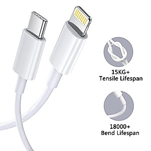 [MFi Certified] Hone Fast Charger, 20W USB C Power Delivery Wall Charger Power Plug Adapter with 6ft Type C to igh.tning Cable Quick Charging for Phone14 13 12 11 Pro Max Mini Xs Xr X 8 Pad