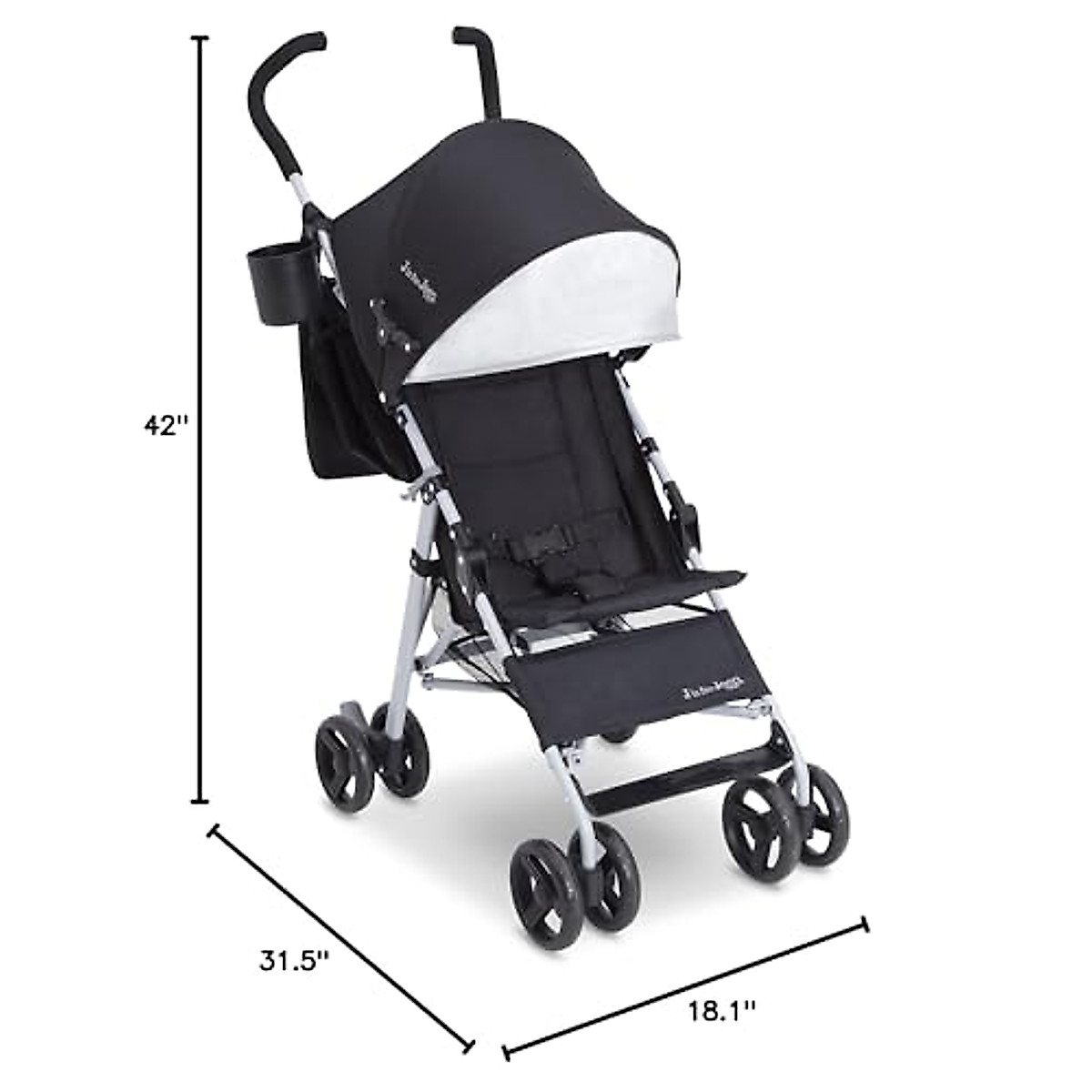 Jeep North Star Stroller – Lightweight Stroller Features Parent Organizer, Cup Holder and Cool-Climate Mesh Seat