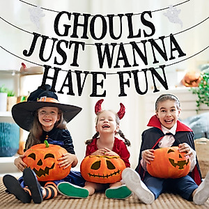 Ghouls Just Wanna Have Fun Banner, Halloween Girl's Night Sign, Haunted House Party, Funny Bachelorette Party Decorations