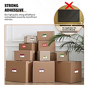 Labelinn Moving Labels for Boxes 640 Pcs - 2 x 3 inches Non-Removable Moving Stickers for Boxes Color Coded 64 Sheets with 10 Labels Each – 16 Designs Including Fragile & Customizable Blanks